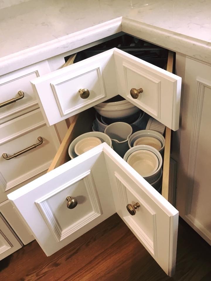 Clever Storage for Corners in Kitchens - Harrell Design + Build
